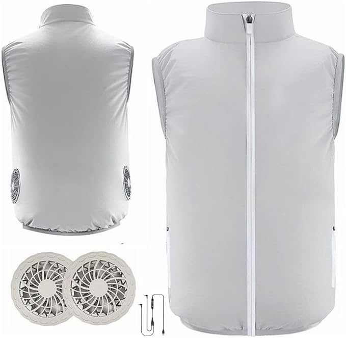 Amazon.co.jp: [Kitoni] 2024 最新 空調作業服 ベスト ファン付き 核放射線防止 男女兼用 バッテリー給電式 UV ...