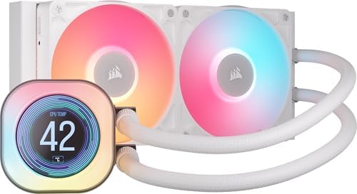 Corsair iCUE LINK TITAN 240 RX LCD Liquid CPU Cooler – 240mm AIO – Low ...