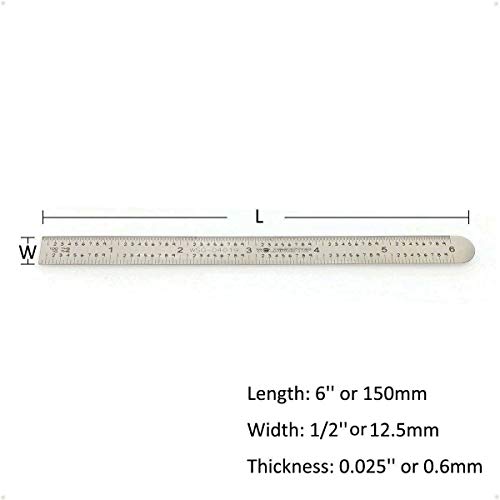 Snapklik.com : 6 In Machinist Ruler Scale 5R 10ths 1/100 1/32 1/64 ...
