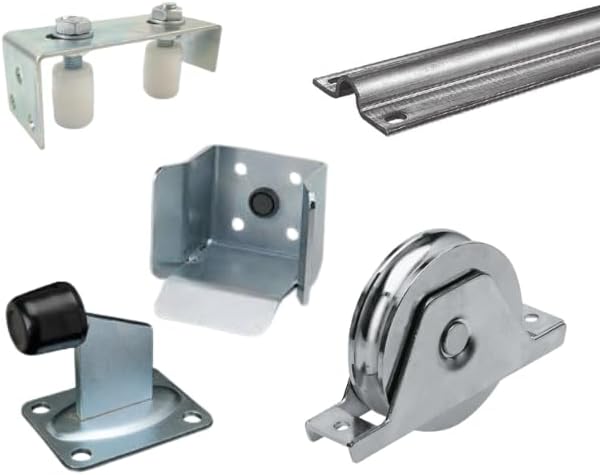 Sliding Gate Kit; Tracks, Wheels, Stop, Guides Double Bearing External ...