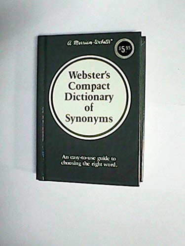 Webster's Compact Dictionary of Synonyms: Merriam-Webster ...