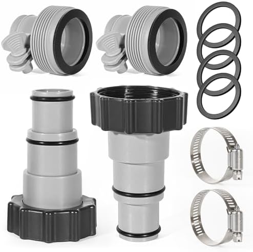 Amazon.com: Pool Hose Adapter Kit for Above Ground Pools - 1.5" to 1.25 ...