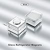 Amazon.com: 36Pcs Glass Fridge Magnets, Clear Crystal Refrigerator ...