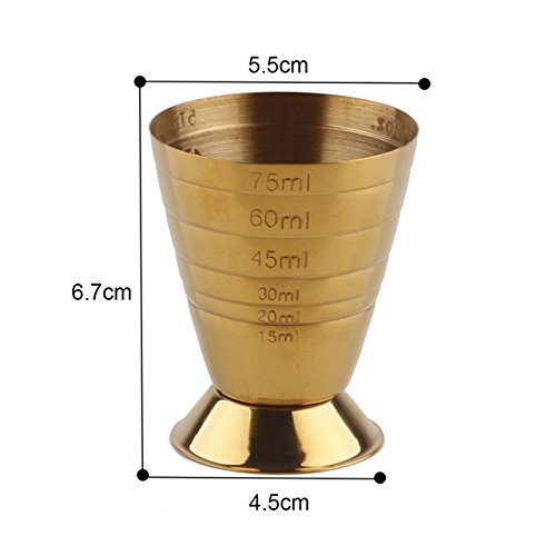 Gold silver stainless steel bar cup cocktail wine shaker : Amazon.in ...