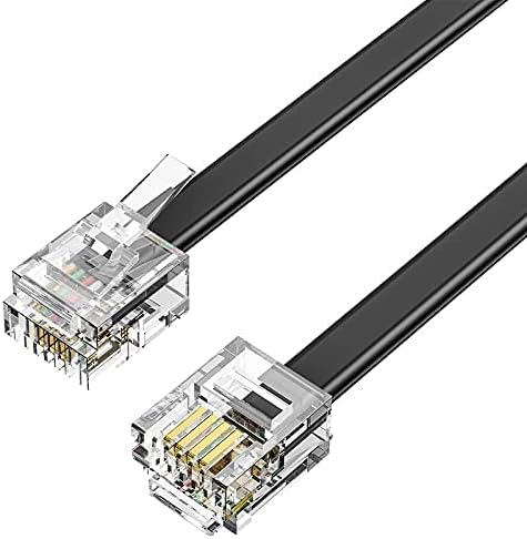 Manton Telephone Phone Line Cord, Modular Jack Ends, Rj11 6P4C Male To ...