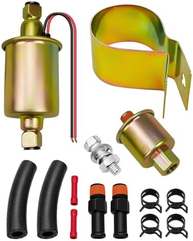 AUTOKAY Universal 6 Volt Electric Fuel Pump w/Installation Kit Inline ...