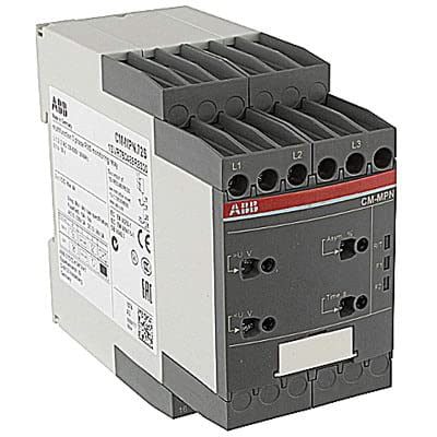 1SVR750489R8300, 3-Phase Monitor Relay, Measure/Control: 530-820VAC, 2 ...