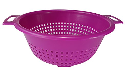 Colander Plastic Strainer with Twin Side Handles 24cm Diameter Four ...