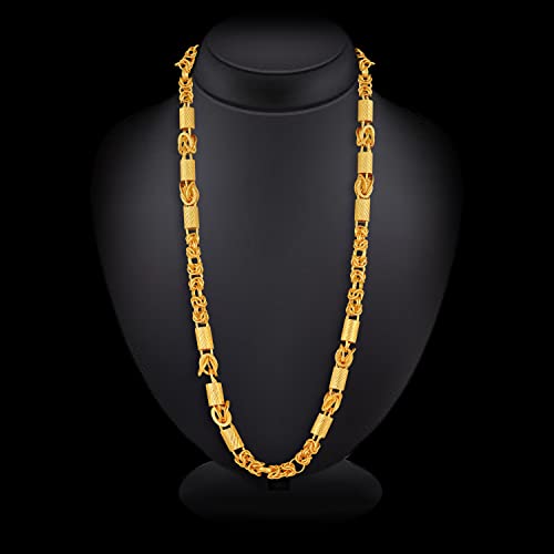 Buy MEENAZ Chain for Men Boys Husband gents boyfriend Stylish golden ...