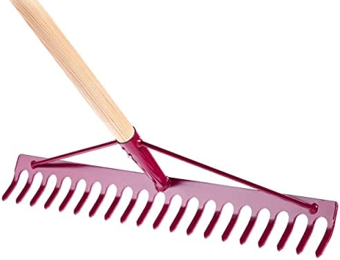 Garden Rake, Steel Hardened Heavy-Duty Rake with Handle for Hay, Leaves ...
