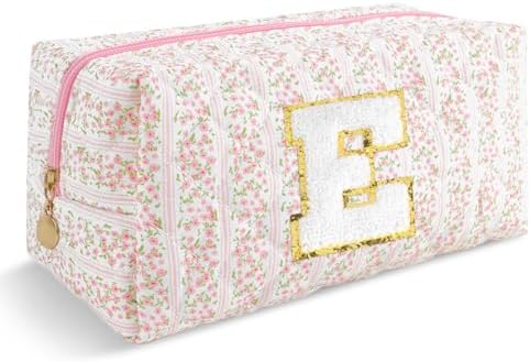 Amazon.com : Personalized Quilted Cosmetic Bag, Puffy Monogrammed ...