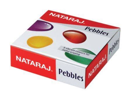 Nataraj Gsm Pebbles Colour Full Eraser -Pack of 2 Packets (Each Packet ...