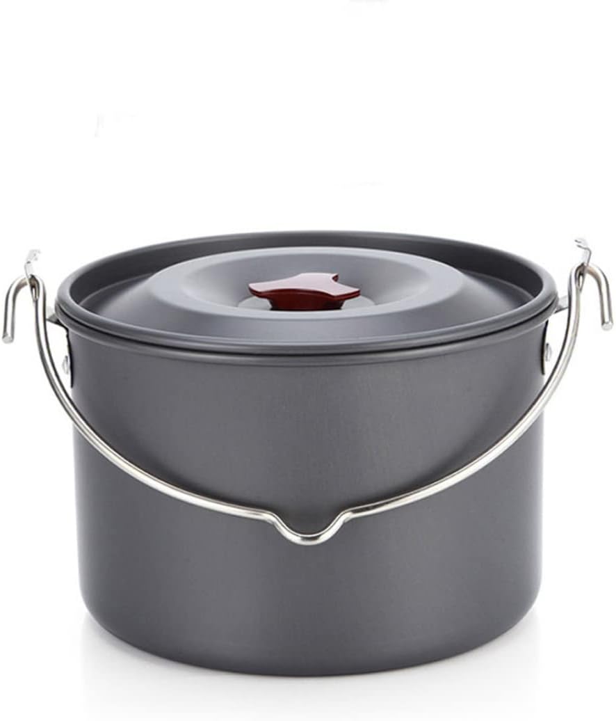 Outdoor Camping Hanging Pot Aluminum Cooking Pot Lightweight Campfire ...