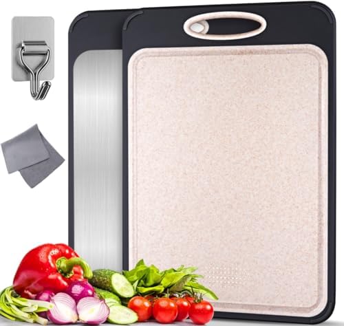 Amazon.com: SHOPHUM Stainless Steel Cutting Board – 16 x 11 x 0.6 Inch ...