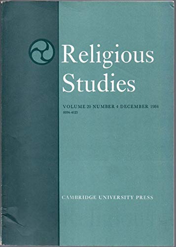 Religious Studies, vol. 20, no. 4 (December 1984): Schelling on Hegel ...