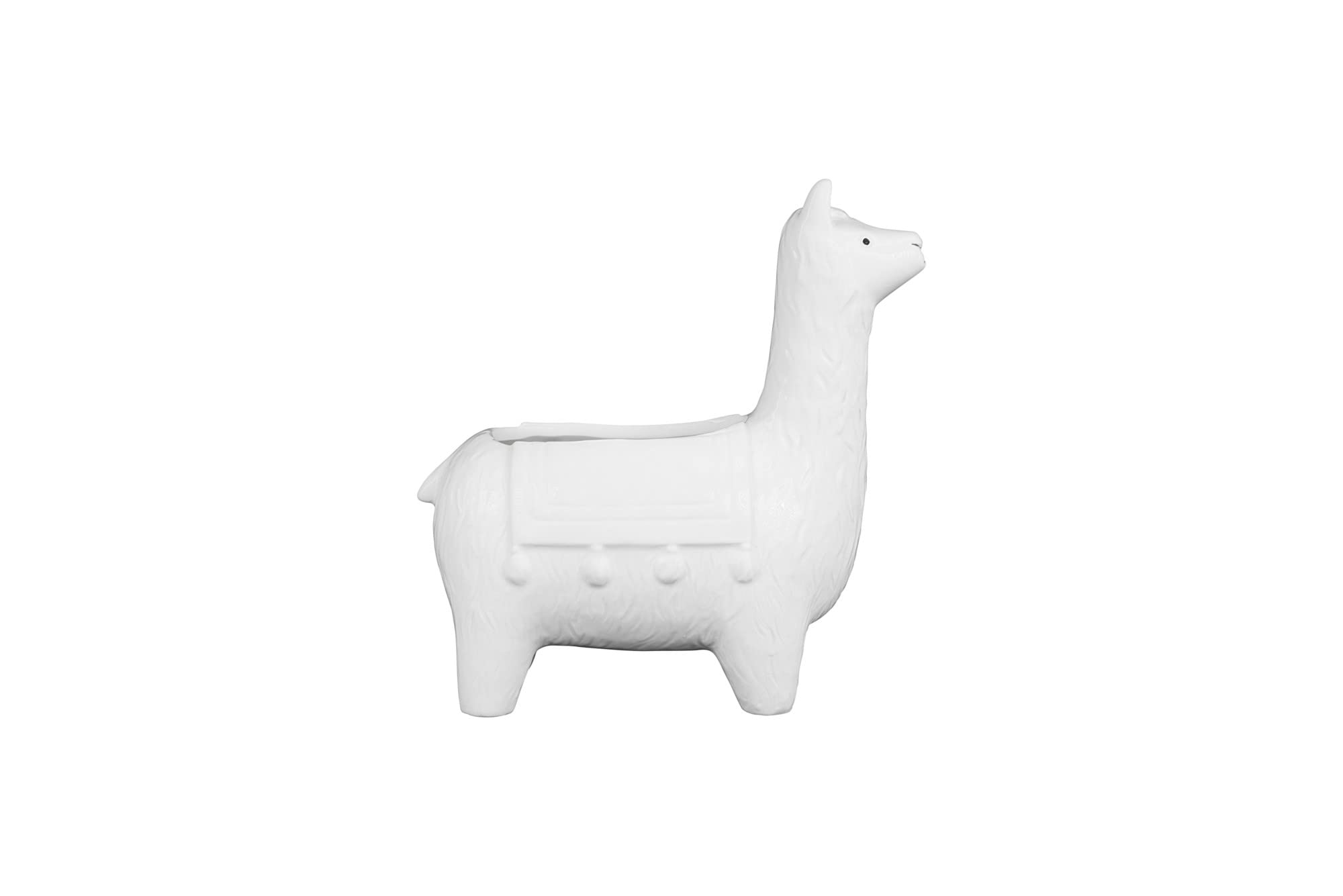 Snapklik.com : White Llama Shaped Ceramic Flower Pot