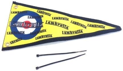 Amazon.com: Car Aerial Flag Yellow Lambretta Target Pennant Scooter ...