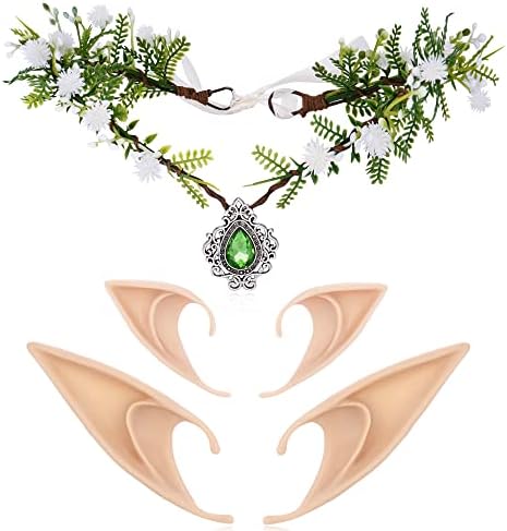 Amazon.com : MOSTORY Woodland Gold Antler Crown - Forest Flower ...