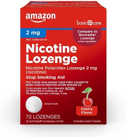 Amazon.com: Amazon Basic Care Nicotine Polacrilex Lozenge, 2 mg ...