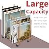 Amazon.com: Art Storage Rack with Caster Wheels Art Drying Rack Wood ...