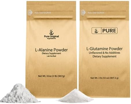 Amazon.com: PURE ORIGINAL INGREDIENTS L-Alanine & L-Glutamine Powder ...