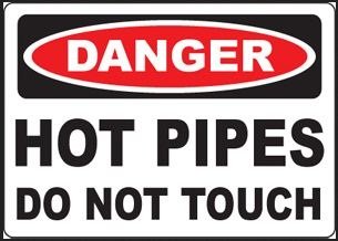 Danger Hot Pipes Sign: Amazon.com: Industrial & Scientific