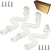 Amazon.com : Long Gutter 2 Pack +1 Extension Pipe+ Adapter Rain Gutter ...