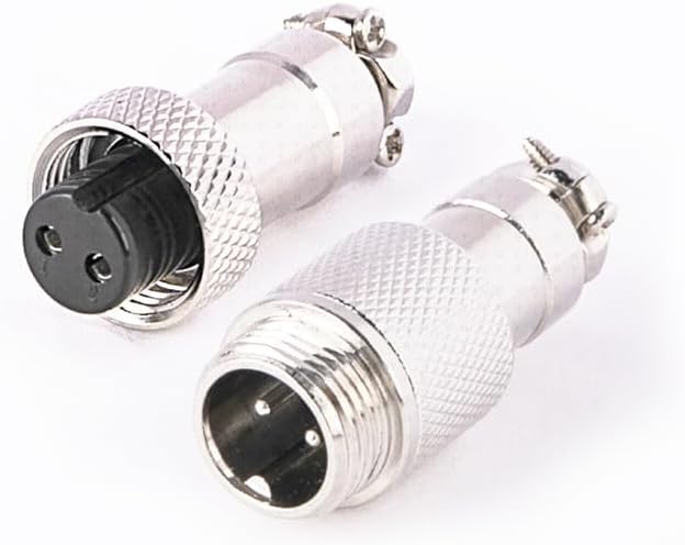 GX16 2 Pin Metal Male Female Panel Connector, 16mm Panel Mount Circular ...