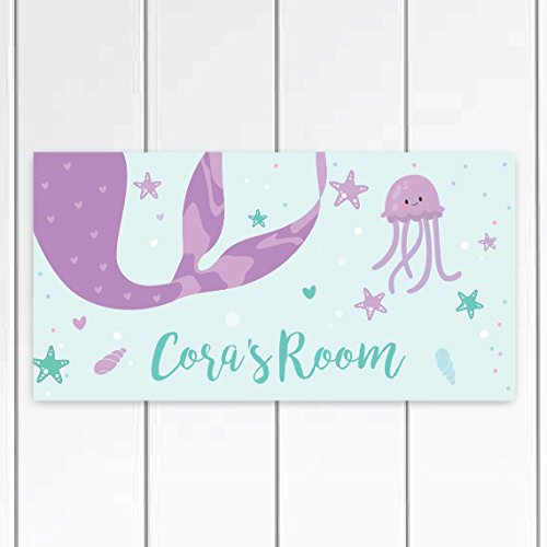 Amazon.com: Personalized Mermaid Door Sign - Mermaid Bedroom for girls ...