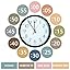 Amazon.com: Sereliy Boho Rainbow Clock Numbers Bulletin Board Kits ...
