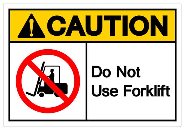 CAUTION DO NOT USE FORKLIFT SIGN | Acrylic Board Fixed on Waterproof ...