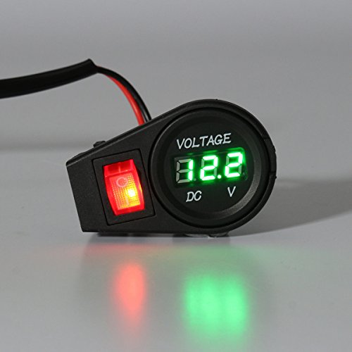 12-24V Car Motorcycle LED Digital Display Voltmeter Voltage Meter On ...