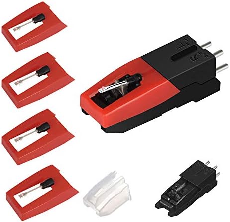 Stylineedle Pack of 5 Record Player Needle with 1 Cartridge for LP ...