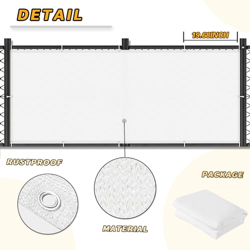 Snapklik.com : LOVE STORY Custom Size 3x7 White Balcony Privacy Screen