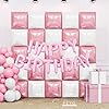 Amazon.com: Pearl Pink and White Double Sided Square Foil Balloons Wall ...