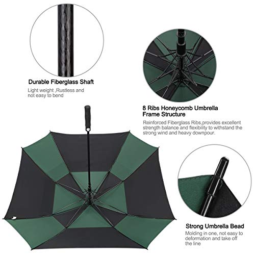G4Free Extra Large Golf Umbrella 62 inch Vented Square Umbrella ...