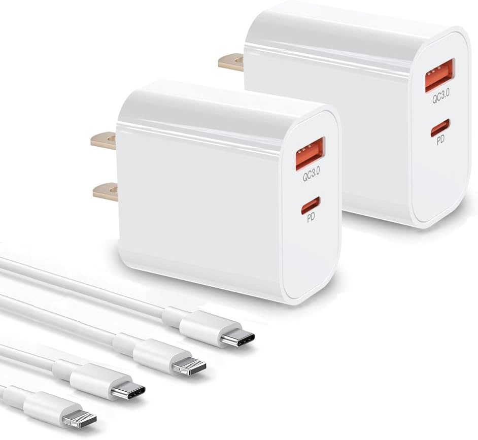 Amazon.com: USB C Charger Block, 2-Pack 4-Port USB C Wall Charger Dual ...