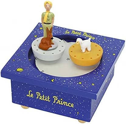 Wooden animated musical box/music box with animated Little Prince ...