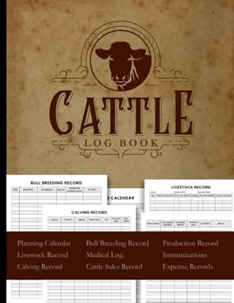 Amazon.com: Cattle Log Book: Simple Cattle Record Keeping Book (Sized 8 ...