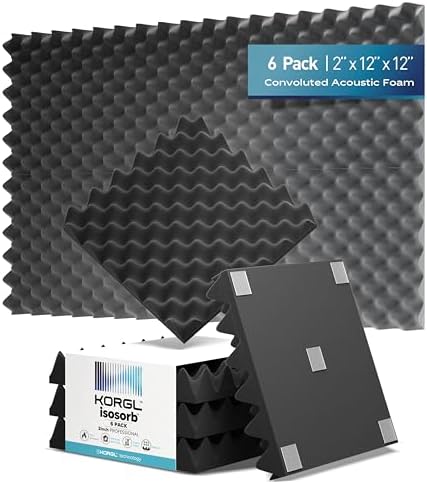 Amazon.com: Korgl™ Sound Proof Foam Panels For Walls | 2"x12"x12" Egg ...