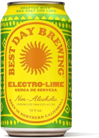Amazon.com : Best Day Brewing Non-Alcoholic Craft Beer - Electro-Lime ...
