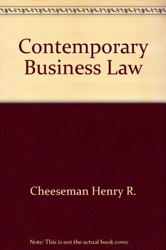 Contemporary Business Law: Cheeseman, Henry R.: 9780536586650: Amazon ...