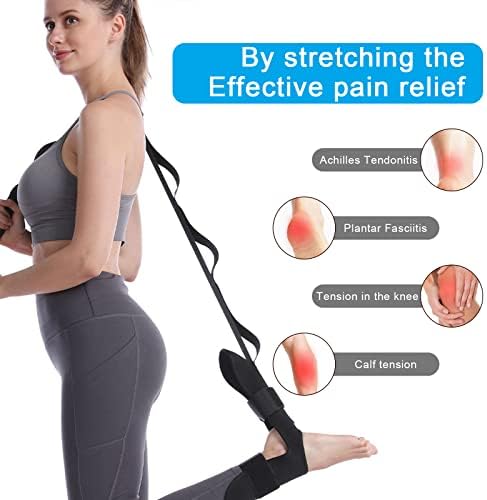 Amazon.com : IEKEODI Foot and Calf Stretcher-Stretching Strap,for Pain ...