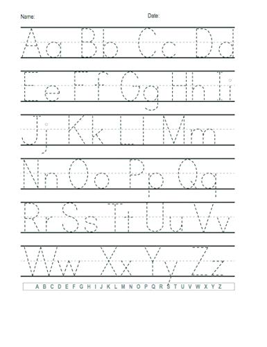 Trace Letters: Alphabet Handwriting Practice workbook for kids ...