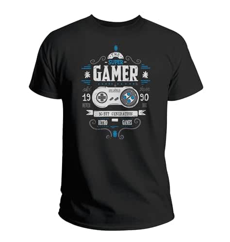 Playera Super Gamer Gaming Retro Vintage Consola Skin Legendario ...