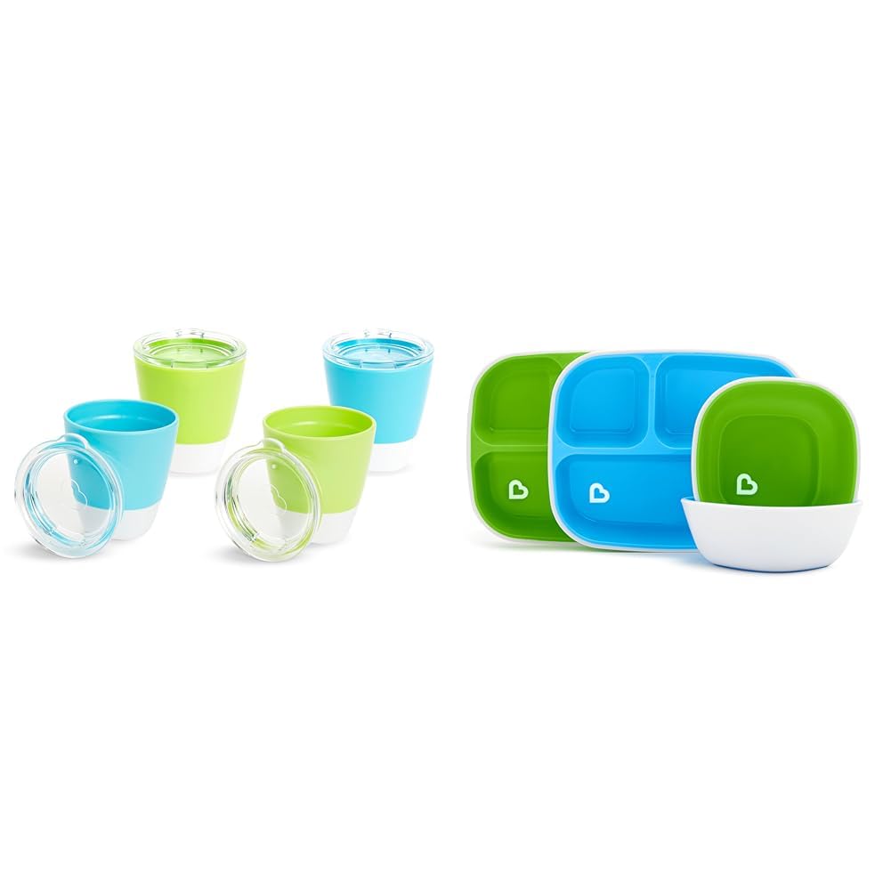 Amazon.com : Munchkin® SplashTM Toddler Cups, Plates and Bowls 4 Piece ...