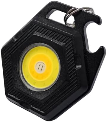 OBONSILE Rechargeable LED Keychain Flashlight with 6 Light Modes, Portable COB Torch with ...