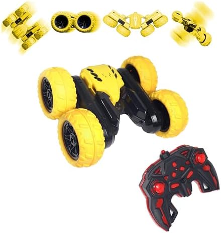 FUNFY EL2004 Racing Stunt RC Toy Car|Yellow|With 360 Degree Standing ...