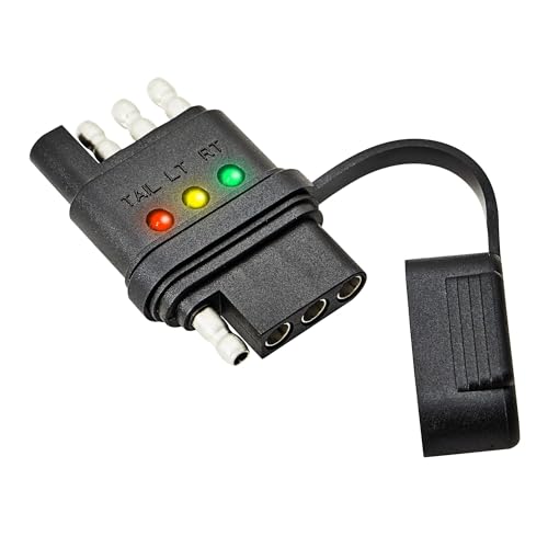 Oyviny 4-Way Flat Trailer Wiring Tester 4 Pin Male and Female Trailer ...
