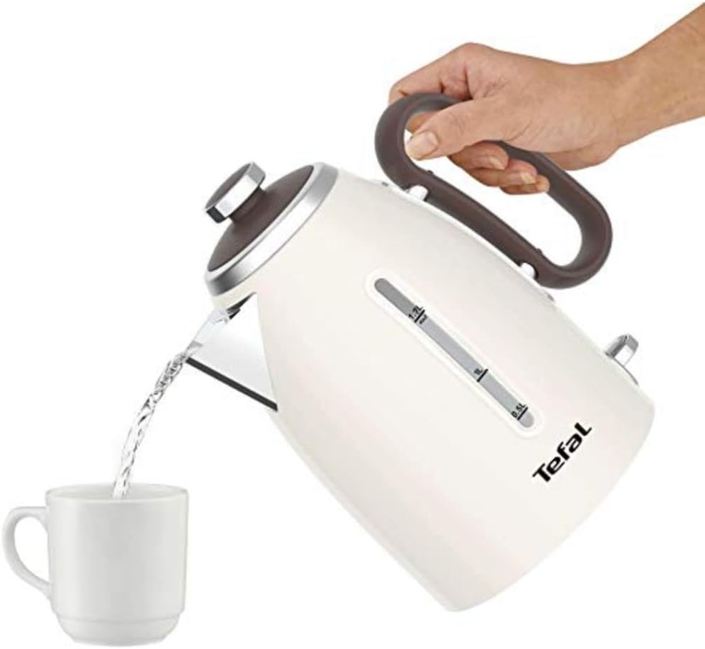 Tefal KI780A40 Retra Kettle, 3000 W, 1.7 Liters, Cream And Mokka ...